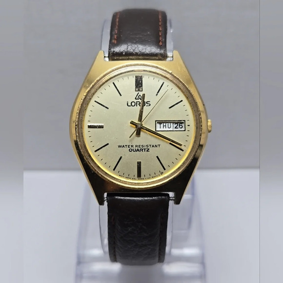Lorus | Accessories | Mens Vintage Lorus By Seiko Y43850 Gold Tone Day ...